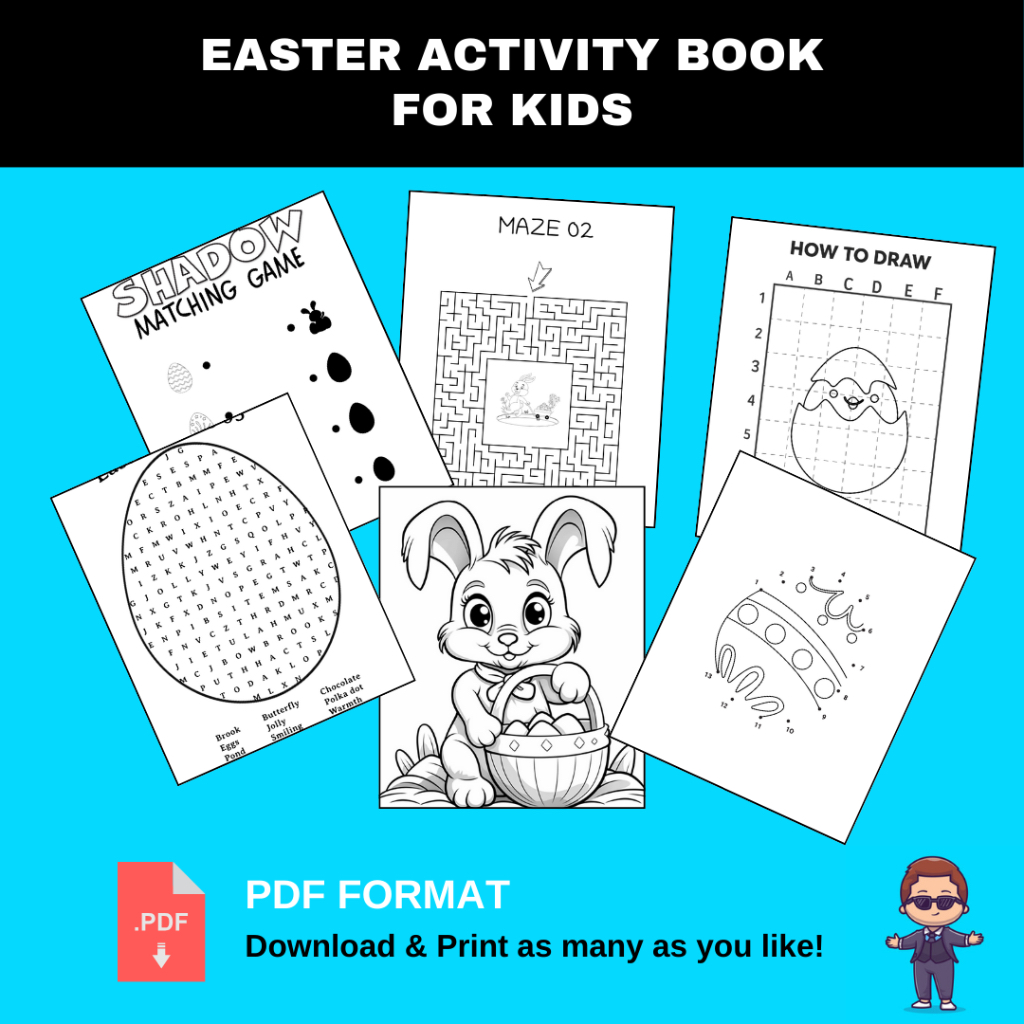 (PDF) EASTER Activity Book for Kids (200 pages) | Shopee Malaysia