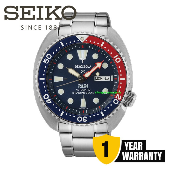 Seiko Prospex Padi Turtle Automatic 200m Diver Watch SRPE99K1 | Shopee ...