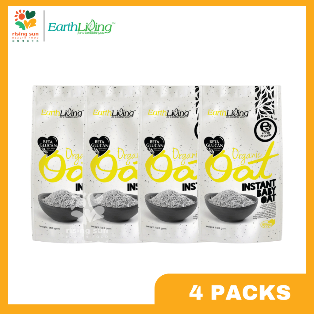 Earth Living Organic Instant Baby Oat (500g x 4) - 4 Packs | Shopee Malaysia