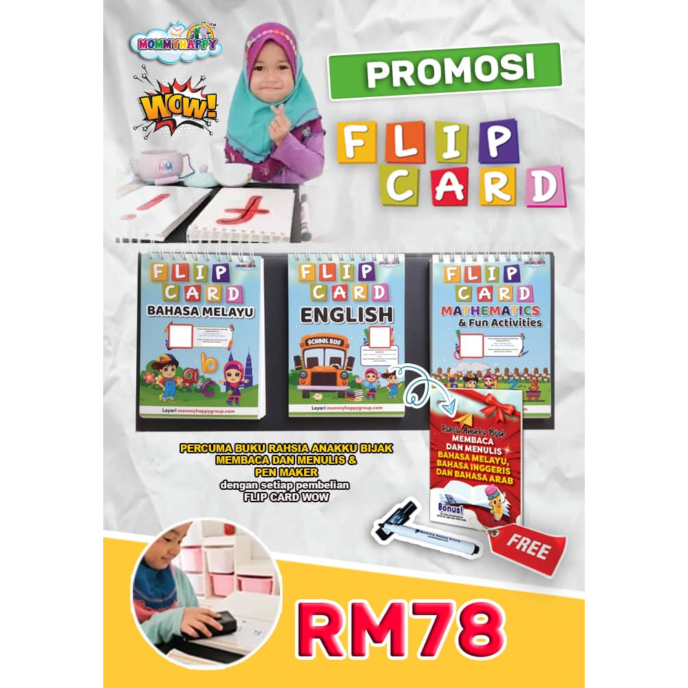 |Dahlia Empire| FLIP CARD WOW (FREE MARKER PEN DAN BUKU RAHSIA ANAKKU ...