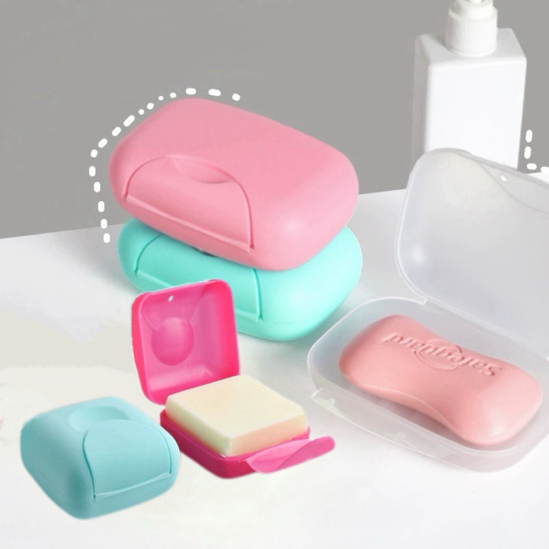 Kotak Sabun Portable Bathroom Soap Case Travel Seal Soap Box Plastic ...