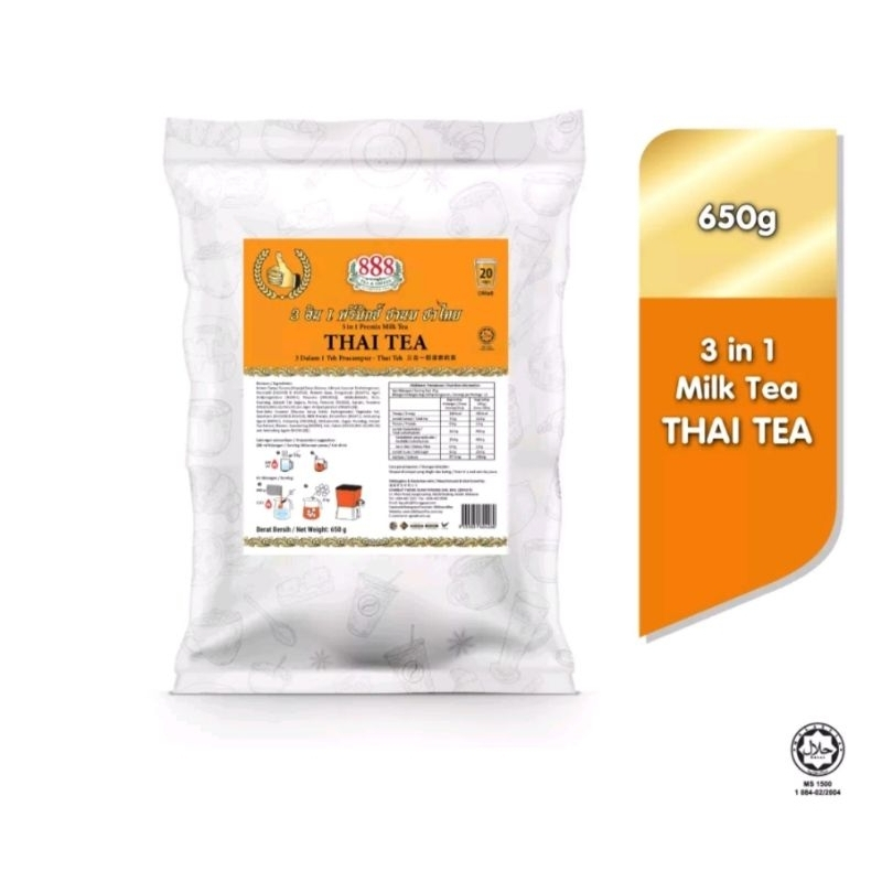 888 Instant THAI Tea Original 3 in 1 - 650g (Halal) | Shopee Malaysia