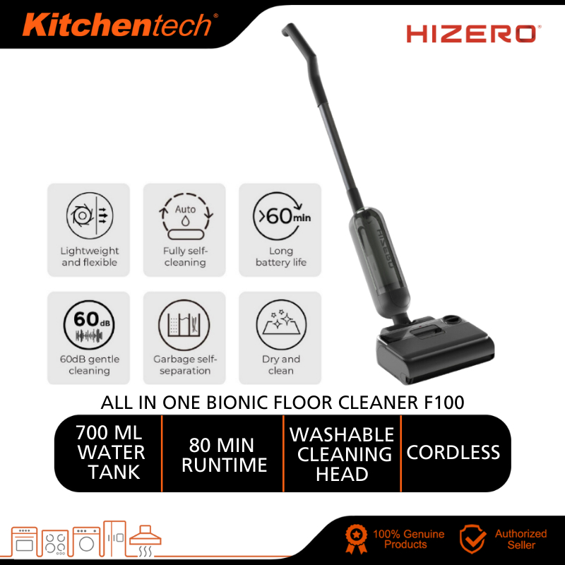 Hizero 4 in 1 Bionic Floor Cleaner F500/All in One Bionic Floor Cleaner Self Cleaning Cordless ...