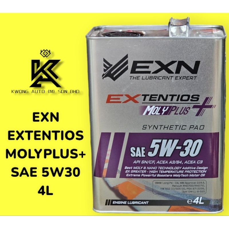 EXN 5W30 EXTENTIOS MOLYPLUS+ SEMI SYNTHETIC PAO EXTREME POWERFUL ...