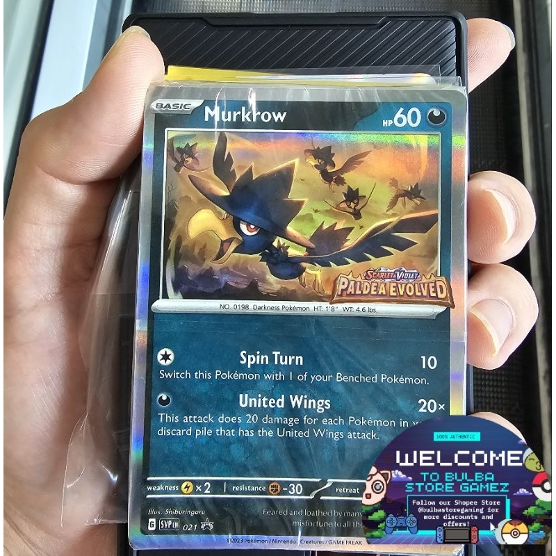 Sealed Murkrow SVP021 Promo 40 Card Deck United Wings Pre Release ...