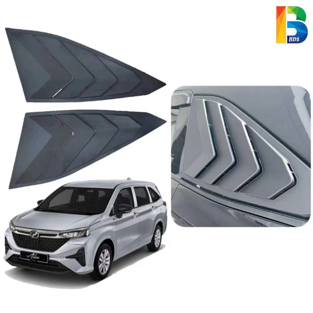 Perodua New Alza Window Cover Mustang Shark Fin Sport Matte Black ...