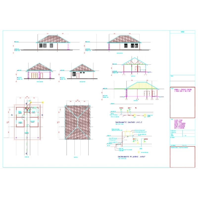 PELAN ARKITEK & STRUKTUR RUMAH 1 TINGKAT 2 BILIK | Shopee Malaysia