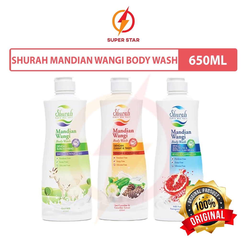 Shurah Mandian Wangi 650ml (Gamat & Timun / Susu Kambing / Susu Protin ...