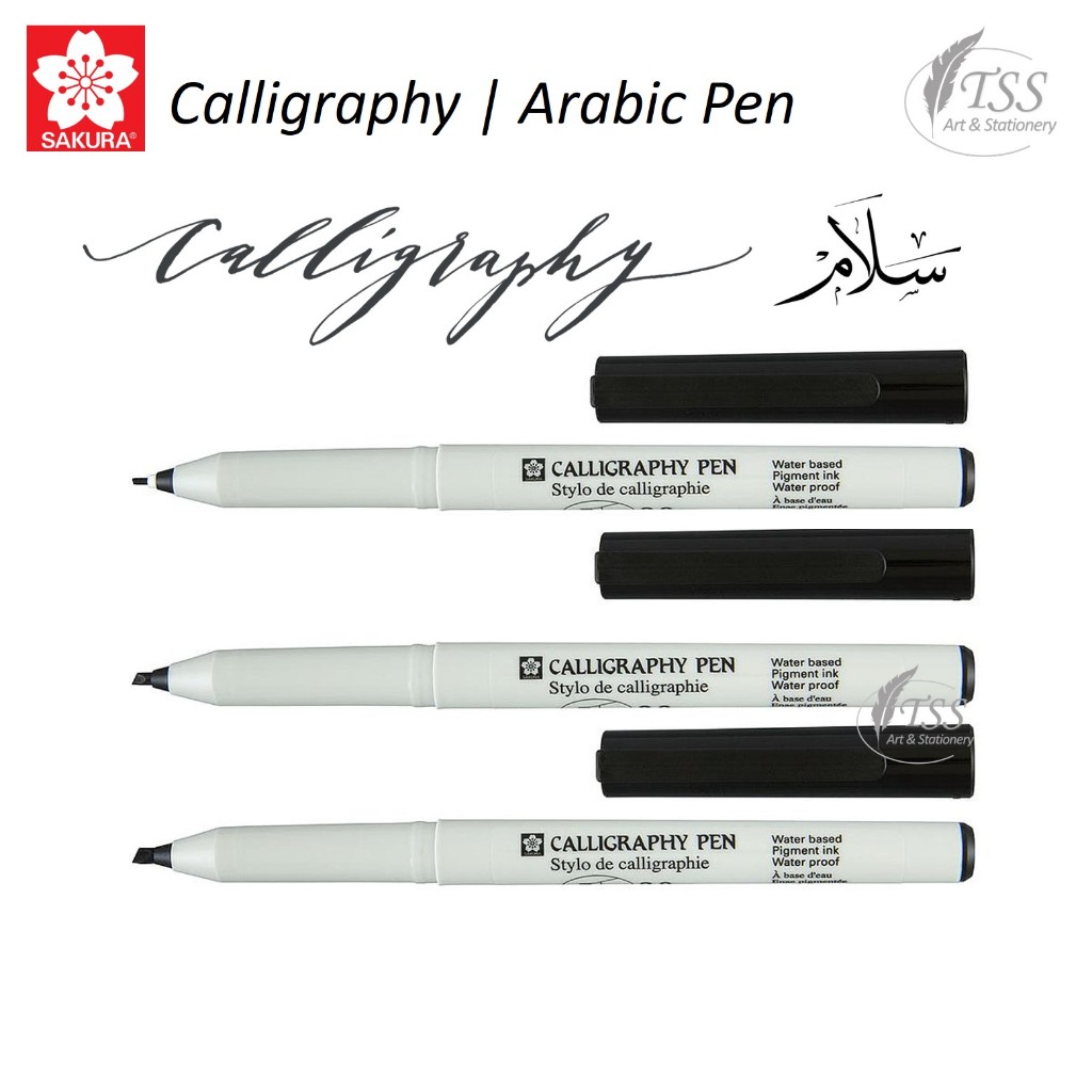 SAKURA Arabic Calligraphy Pen Black Ink 1.0 | 2.0 | 3.0 | Jawi Arabic ...