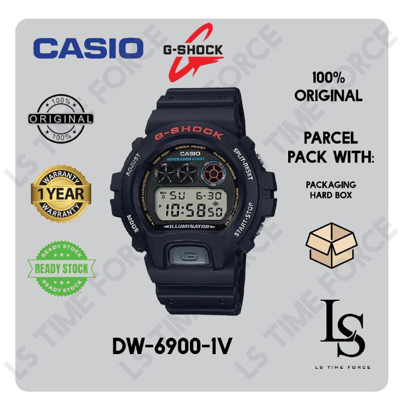 G-SHOCK ORIGINAL DW-6900-1/DW-6900-1VDR/DW-6900/DW6900 | Shopee Malaysia