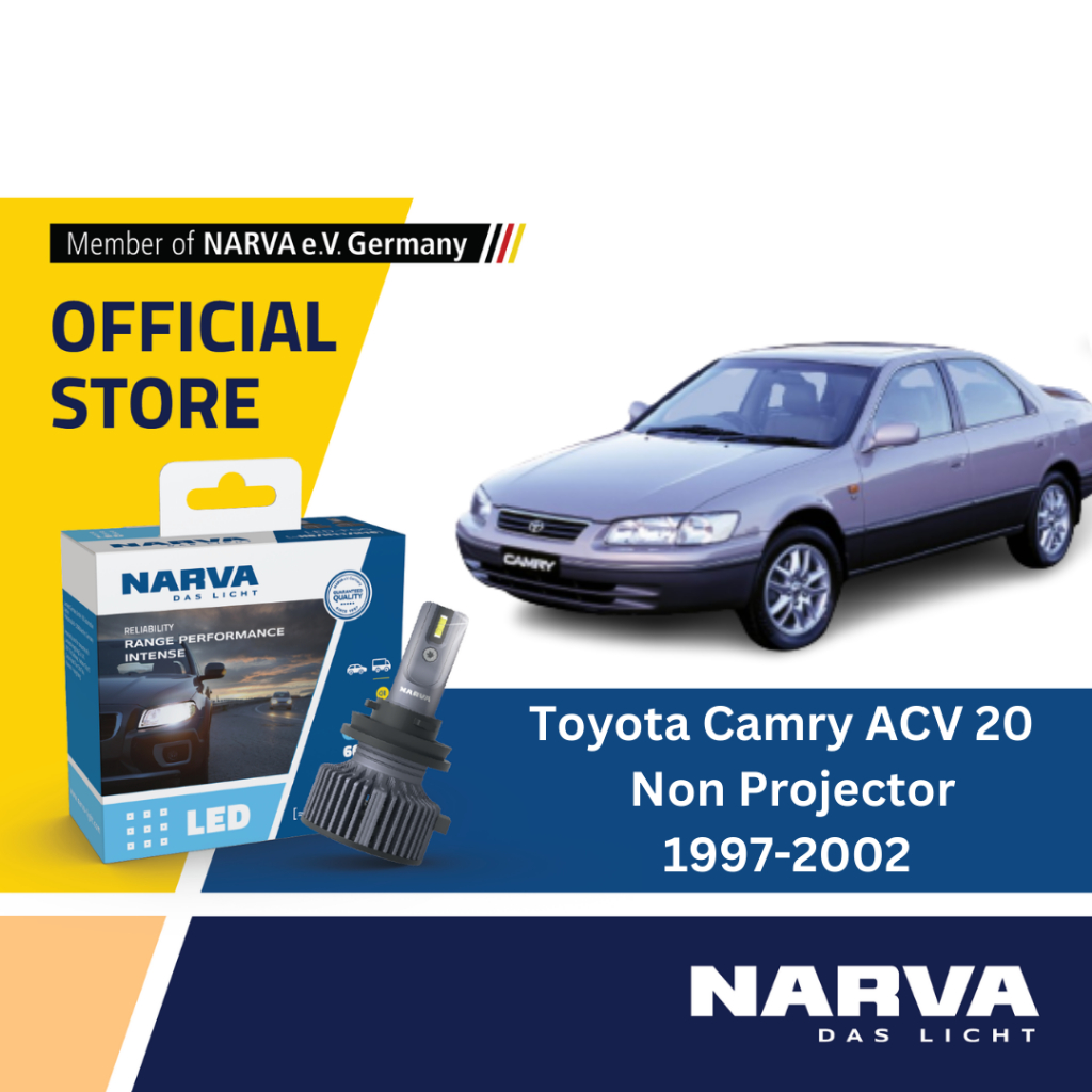 NARVA Car Headlight Halogen / LED Bulbs Set Toyota Camry ACV 20 (1997 ...