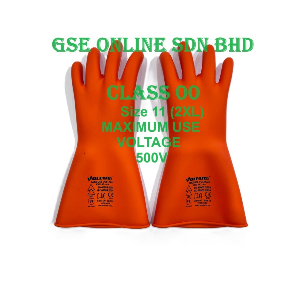 Electrical Insulating Rubber Gloves, IEC60903:2014 Class 00, Withstands ...