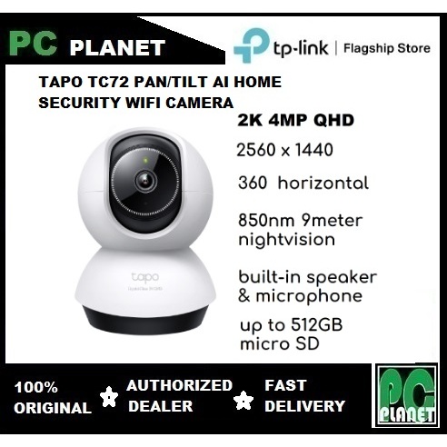 TP-LINK TC72 Pan/Tilt AI Home Security Wi-Fi Camera | Shopee Malaysia