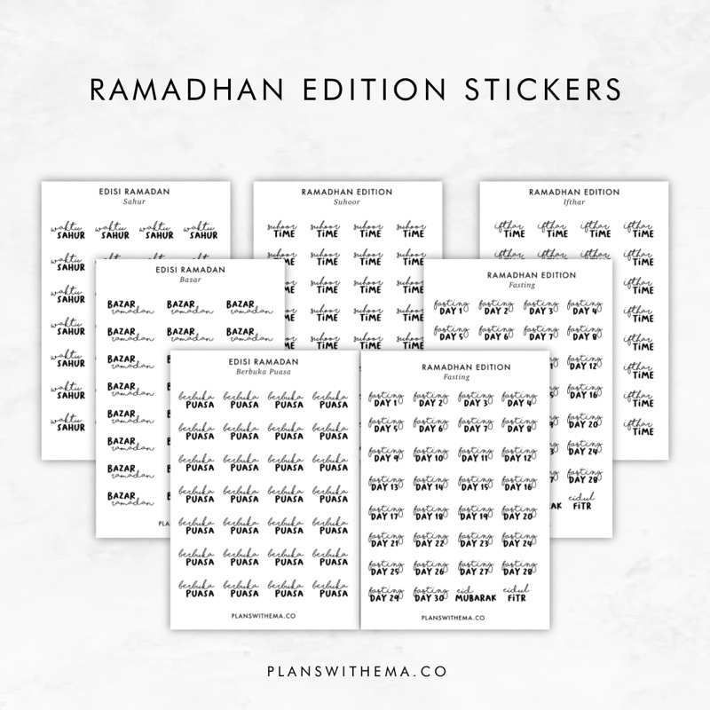 Ramadhan Edition | Edisi Ramadan | Planner Stickers | Shopee Malaysia