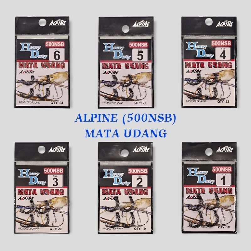 Mata Pancing Udang ALPINE 500NSB #6 #5 #4 #3 #2 #1 High Carbon | Shopee ...