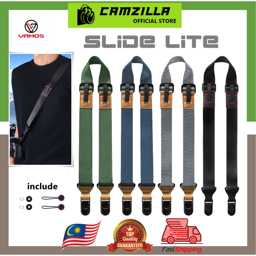 Vamos Slide lite Camera Strap One Step Quick Adjustable Length DSLR ...