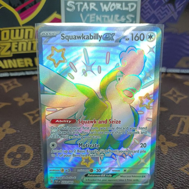 Squawkabilly ex - 223/091 Shiny Ultra Rare (Paldean Fates) Pokemon TCG ...