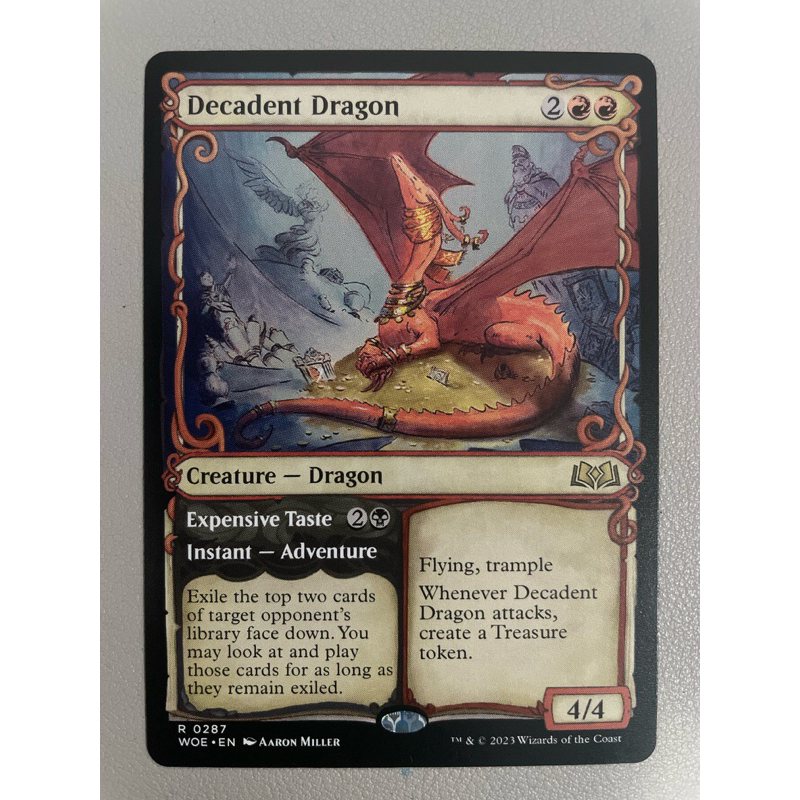 MTG:Wilds Of Eldraine (WOE) R0287 - Decadent Dragon | Shopee Malaysia