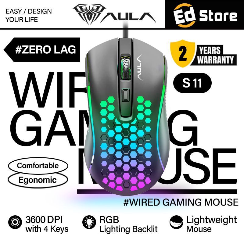 AULA Gaming Mouse S11| S12Pro| F805| F815 Wired Optical Gaming Mouse ...