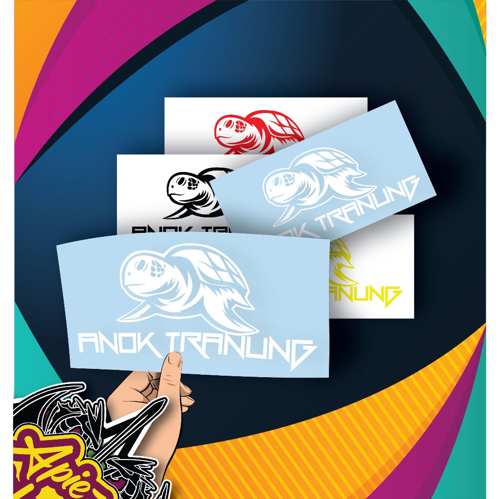 Sticker Anok Tranung Penyu / Sticker motor/ sticker kereta/ sticker ...