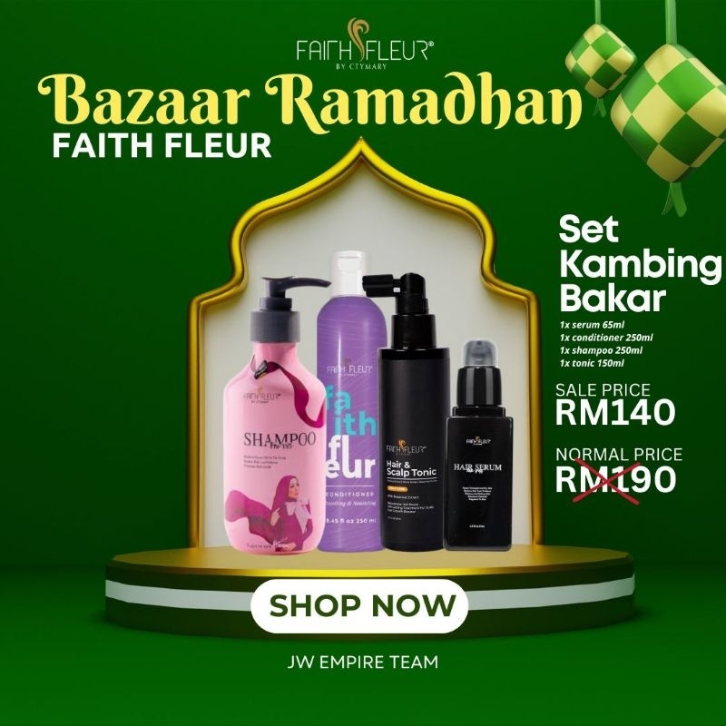 FULLSET RAMBUT GUGUR FAITH FLEUR (Shampoo Erra, Conditioner, Hair Tonic ...