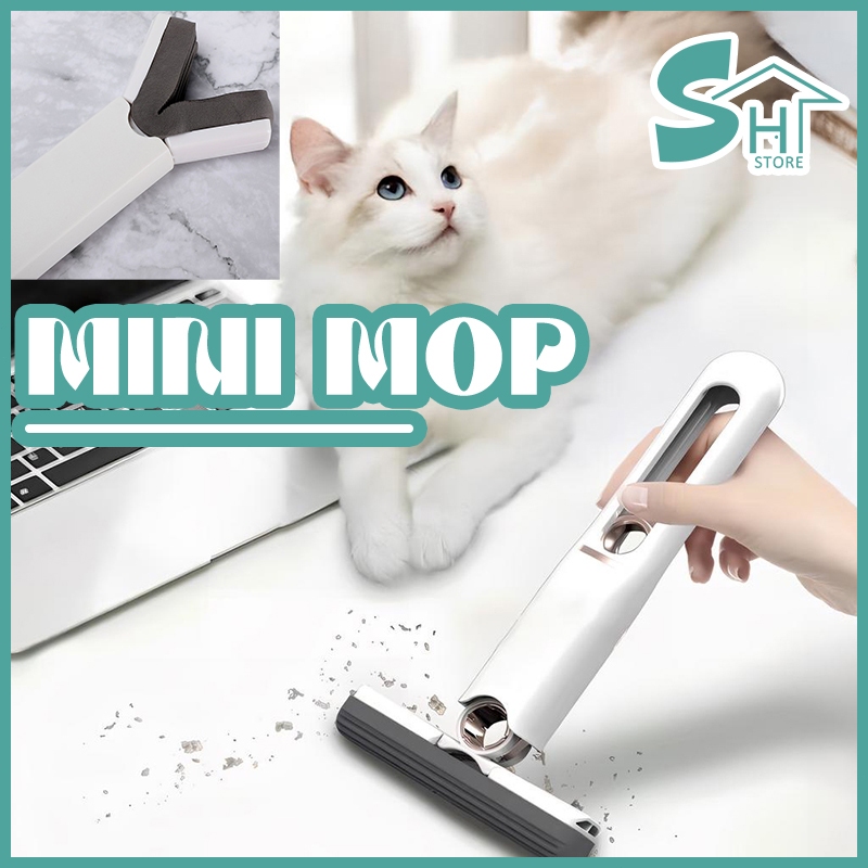 Portable Mini Squeeze Mop Home Kitchen Car Cleaning Desk Cleaner Glass ...