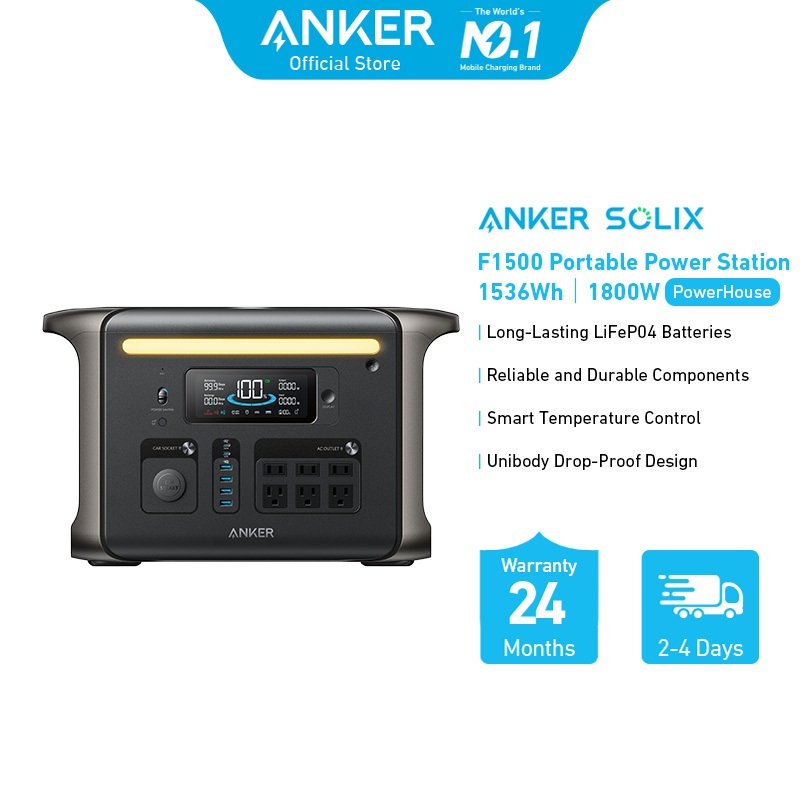 Anker SOLIX F1500 Portable Power Station 1536Wh｜1800W A1772 | Shopee ...