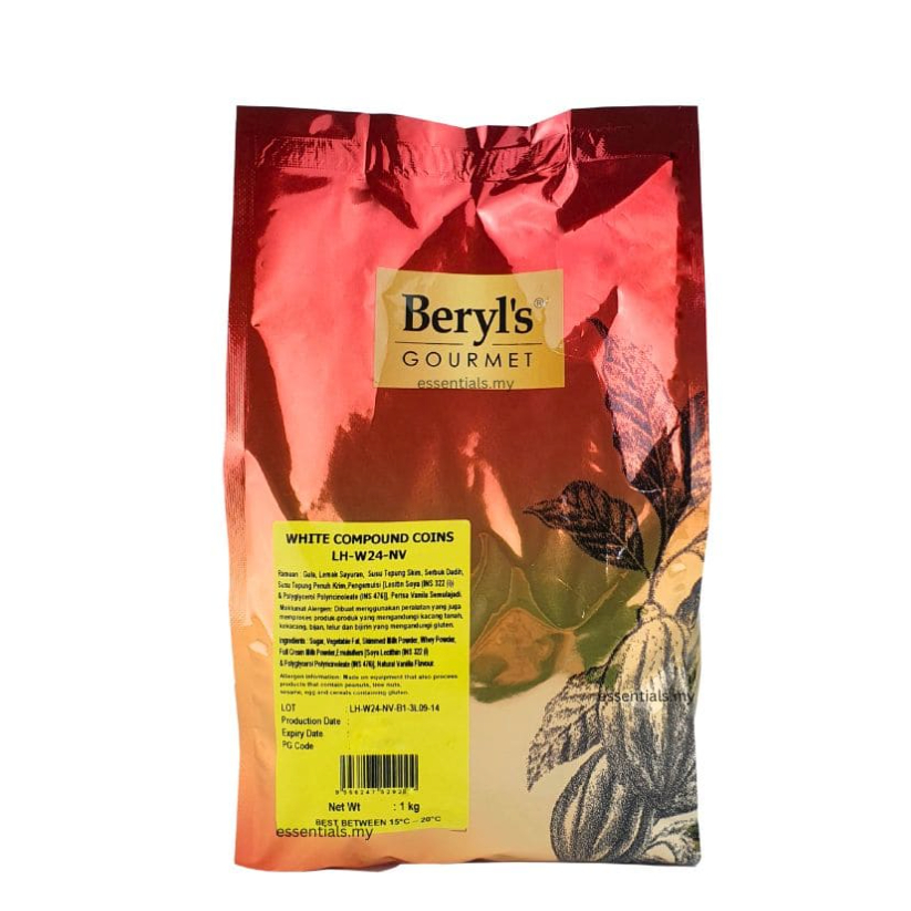Beryls Compound Coins (Dark/ White/ Milk) , 1 kg for baking | Shopee ...