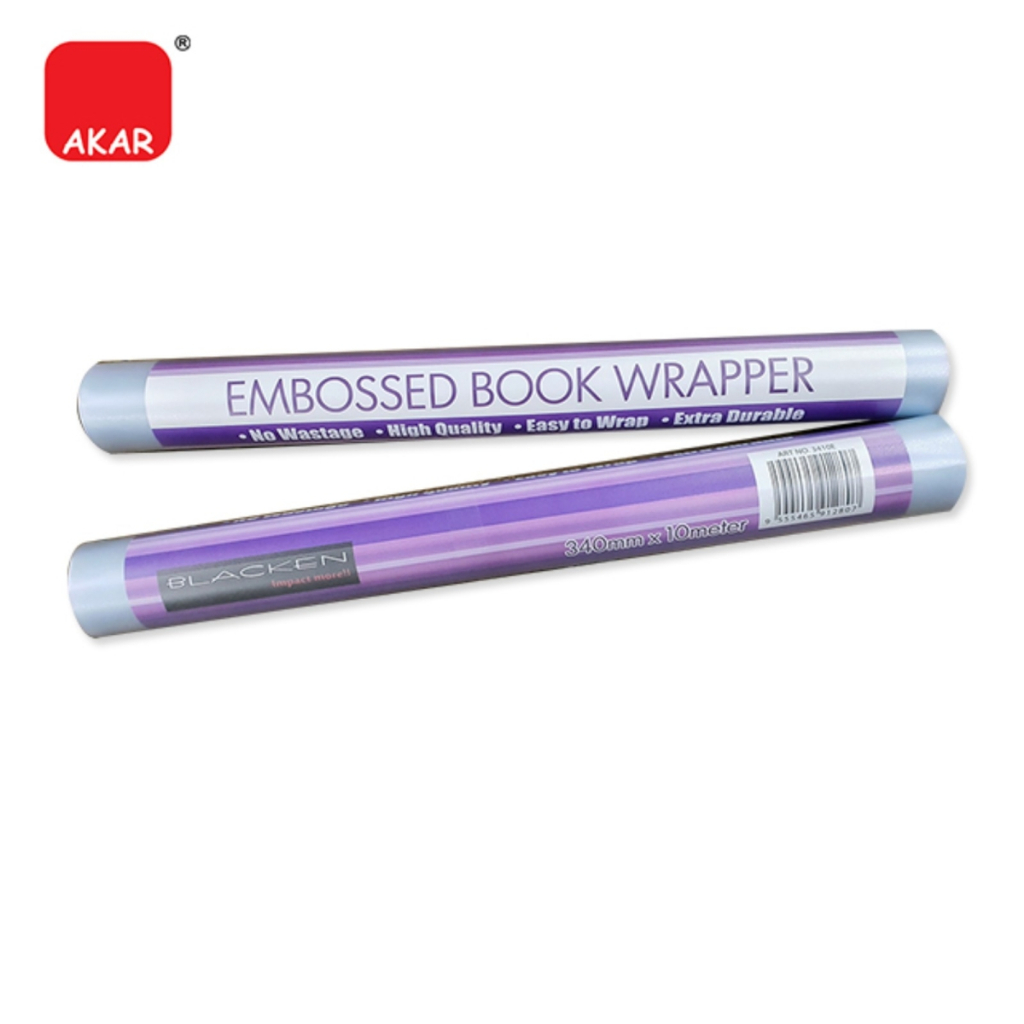 Blacken PVC Pembalut Buku Book Cover Clear Book Wrapper 34CM / 45CM ...
