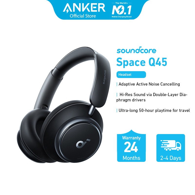 Anker Space Q45 Noise Cancelling Headphones A3040 | 50H Playtime | App ...
