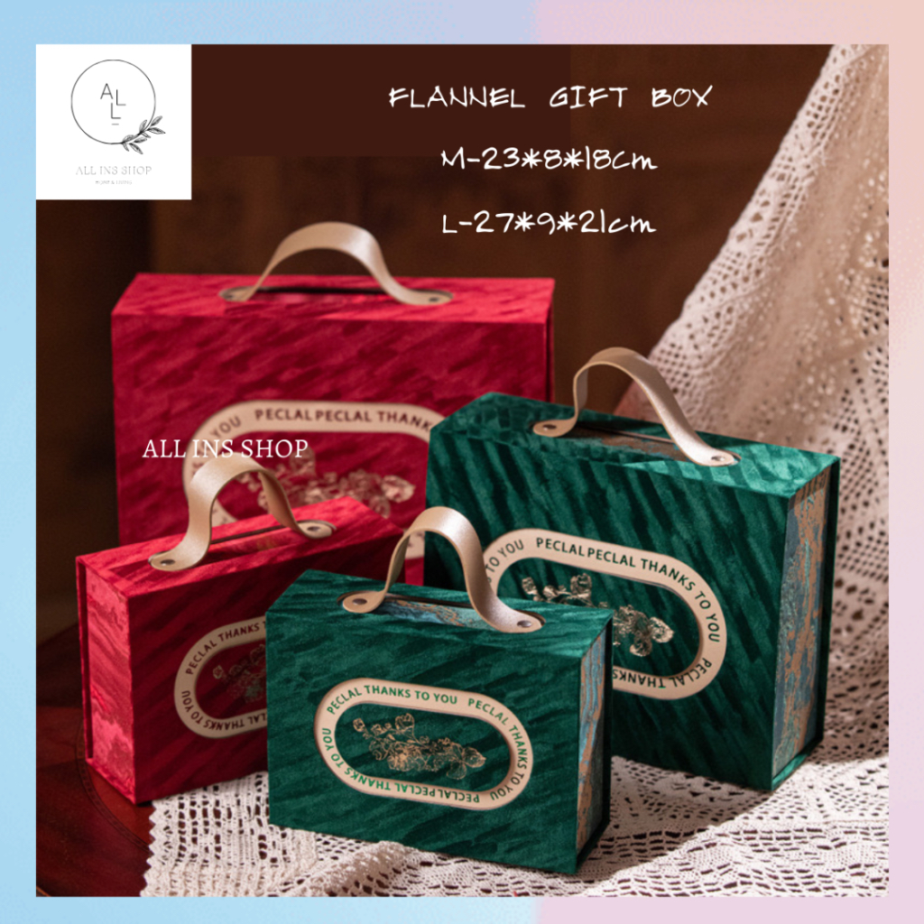 ALL INS SHOP-PREMUIM FLANNEL GIFT BOX DOORGIFT HANTARAN BOX KOTAK MURAH ...