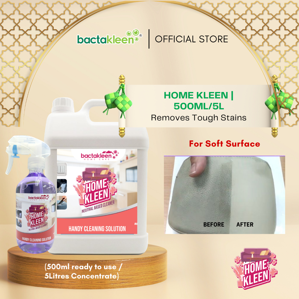 BACTAKLEEN Home Kleen 500ml/5L | Handy Cleaning Liquid For Leather ...