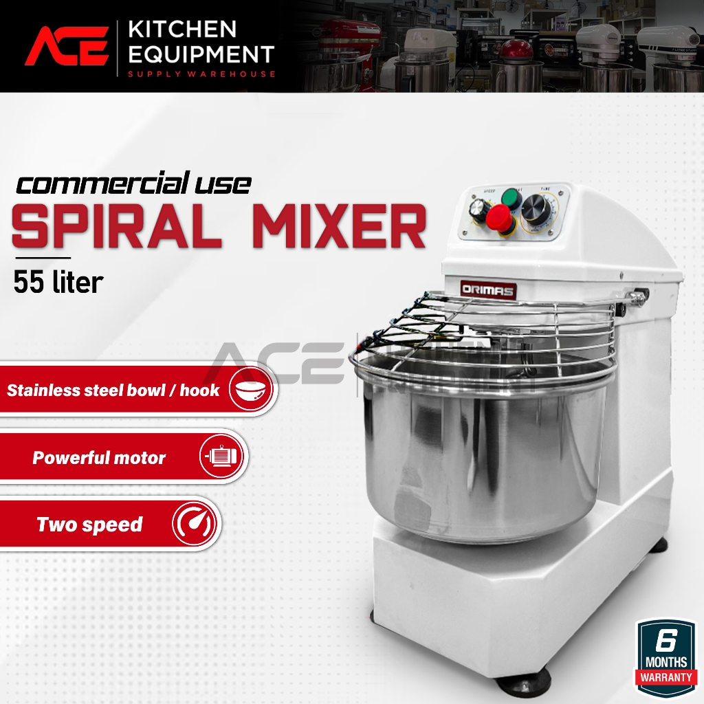ORIMAS Spiral Mixer 2.5KW 55Litre HS50MT - Heavy Duty - 6 Months Local ...
