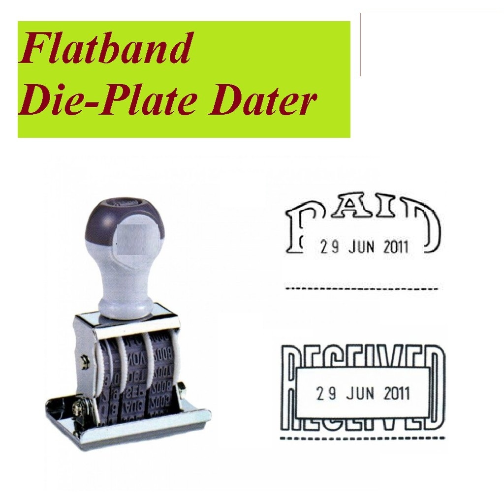 Date Stamp With Text "PAID" / "RECEIVED" Die Plate Date Stamp | Shopee ...