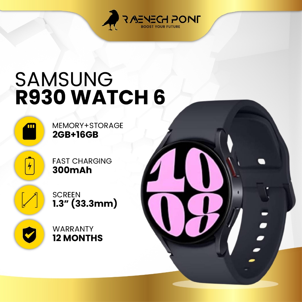 SAMSUNG R930 Watch 6 BT (40mm) Smart Watch Bluetooth Jam Tangan Pintar ...