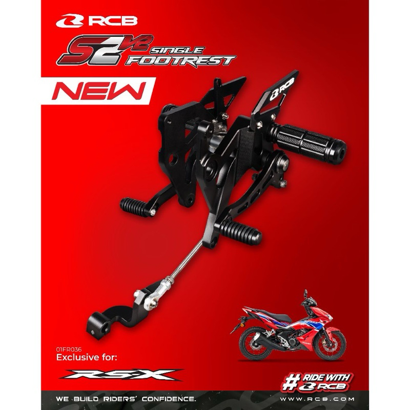 RS150 / RSX RCB RACING BOY SINGLE FOOTREST S2 V2 | Shopee Malaysia