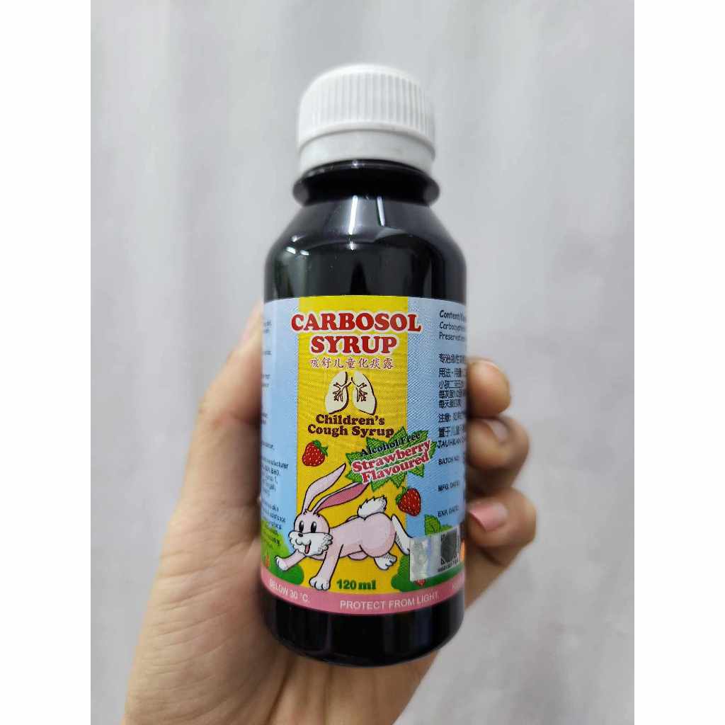 PRIMES CARBOSOL CHILDREN COUGH SYRUP 125MG/5ML (STRAWBERRY) 120ML ...