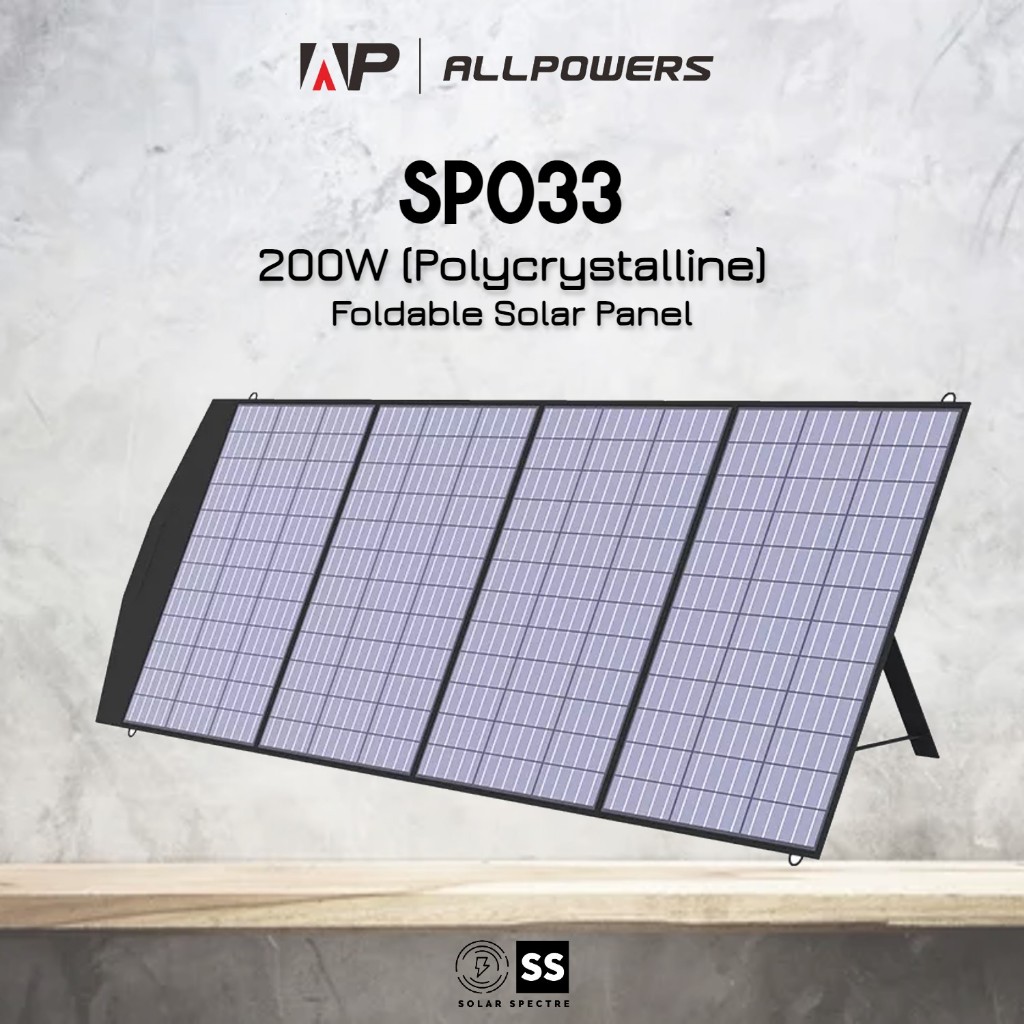ALLPOWERS Portable Solar Panel 200W Polycrystalline | Shopee Malaysia