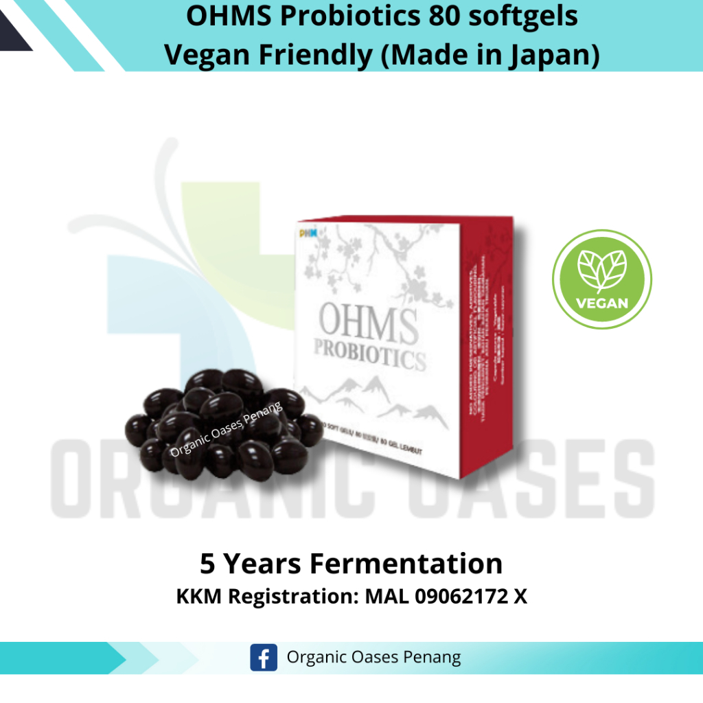 OHMS Probiotics 80's vege softgel (EXP 08/2026) | 5 Years Fermentation ...