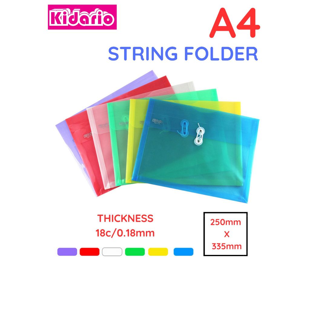 [ KB-117A ] A4 KIDARIO STRING FOLDER (HORIZONTAL) | A4 FILE TALI | A4 ...