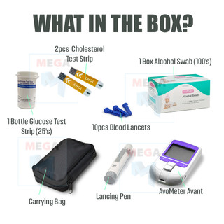 Avometer Vantage/Avant(Check Glucose & Cholesterol) FOC Glucose Strips ...