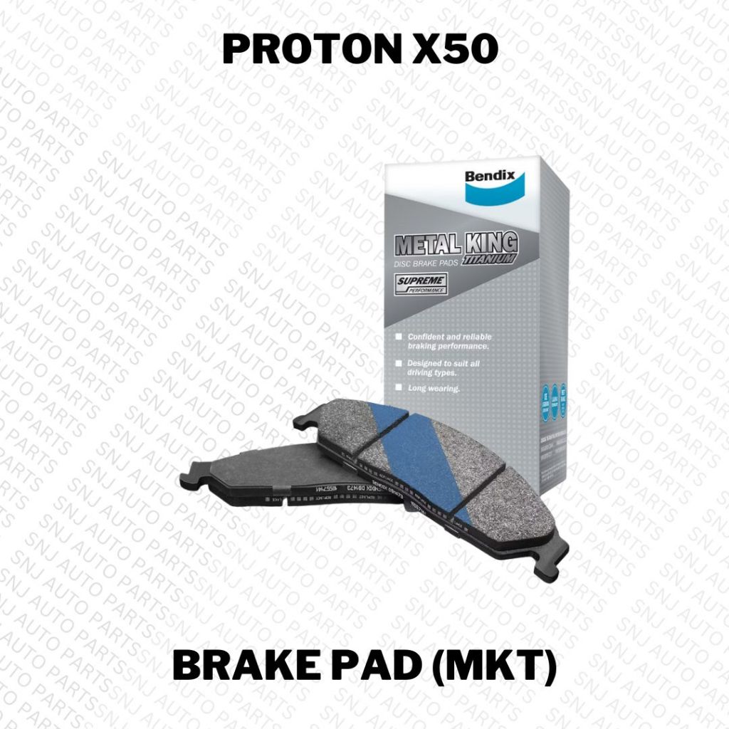 PROTON X50 ORIGINAL BENDIX METAL KING TITANIUM DB2609 FRONT BRAKE PAD ...