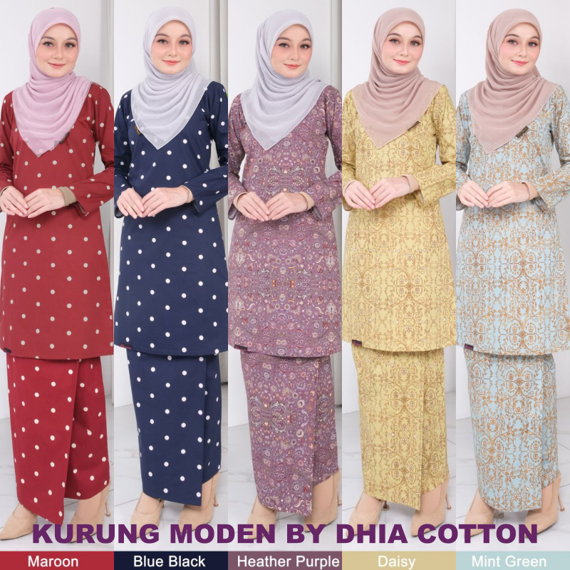 🌺NEW RELEASE CORAK RAYA 2024🌺 KURUNG MODEN EKSLUSIF BY DHIA COTTON ...
