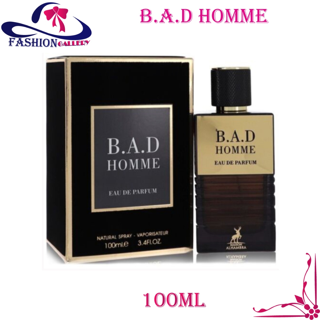 B.A.D HOMME 100ML BY MAISON ALHAMBRA EDP PERFUME SPRAY 100% ORIGINAL ...