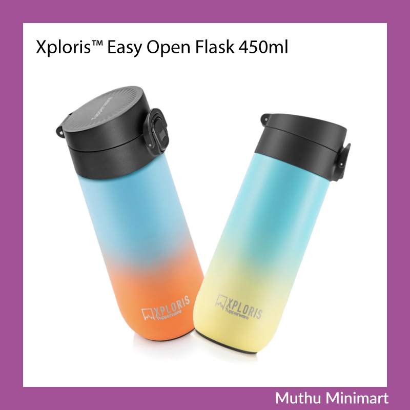 Original Tupperware | Xploris Easy Open Flask Thermal Flask Keep Warm Bottles Thermo Flask 450ml ...