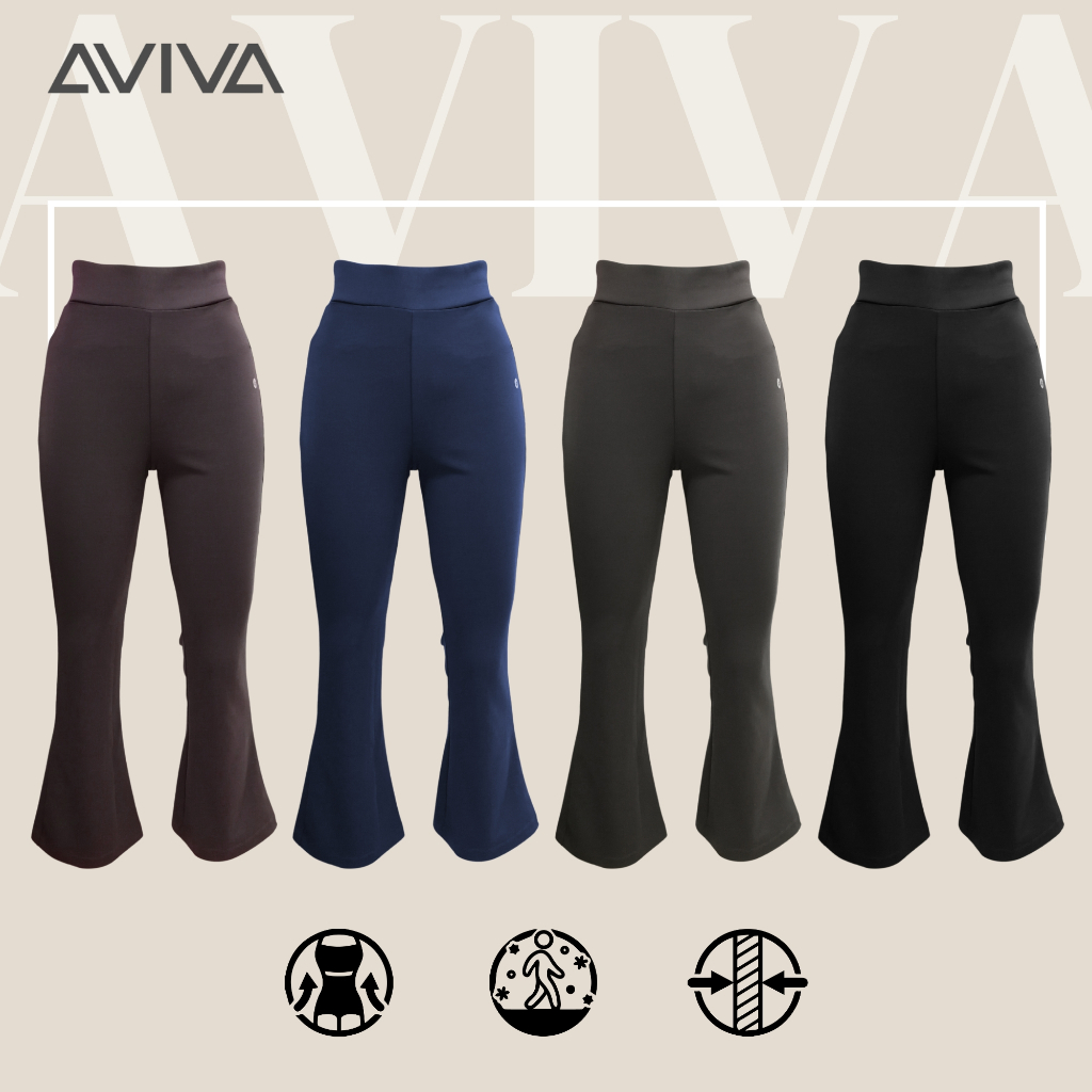 【S - XXL】AVIVA Belt Bottom Cut Women's Long Pants (80-4229) | Shopee ...