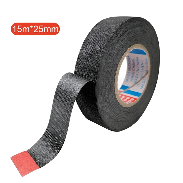 15m Heavy Duty Adhesive Cloth Automotive Wiring Harness Wire Tape Heat ...