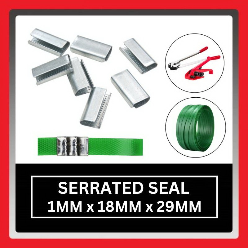 M-ONE Serrated Seal Clip / Packing Clip / Pet Strapping Clip 1mm x 18mm ...
