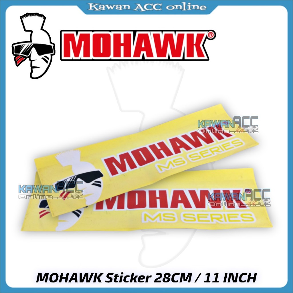 Mohawk Sticker 28cm / 11" inch for windscreen or rear windscreen ...