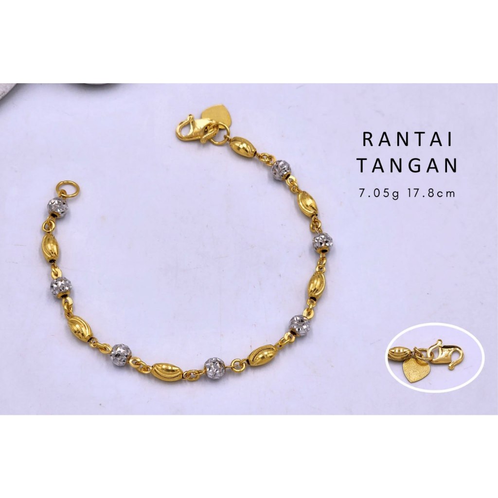 RANTAI TANGAN 916 GELANG 916 EMAS TERPAKAI EMAS PRELOVED 916 EMAS 916 ...
